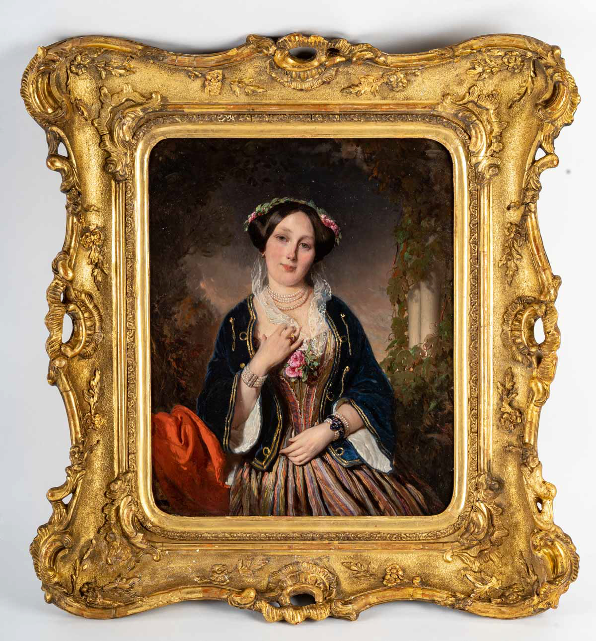 Henri-Guillaume Schlesinger (1814-1893) - Portrait d’une élégante Dame ...