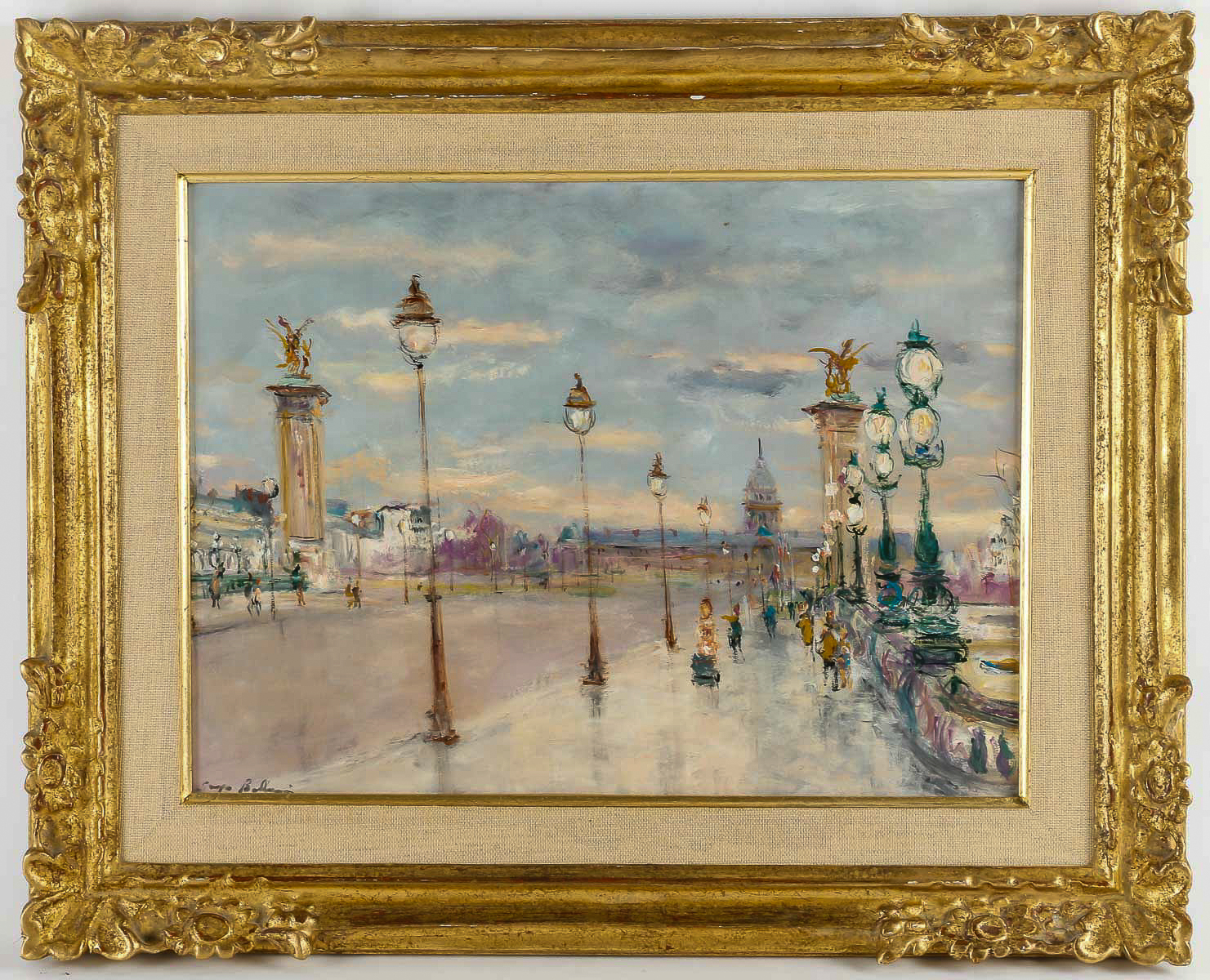 Serge Belloni « Le peintre de Paris » - Le Pont Alexandre III huile sur ...