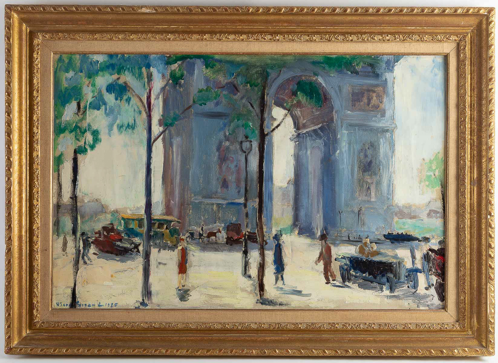 Pierre Sicard (1900-1981) L’Arc de Triomphe huile sur toile signée et ...